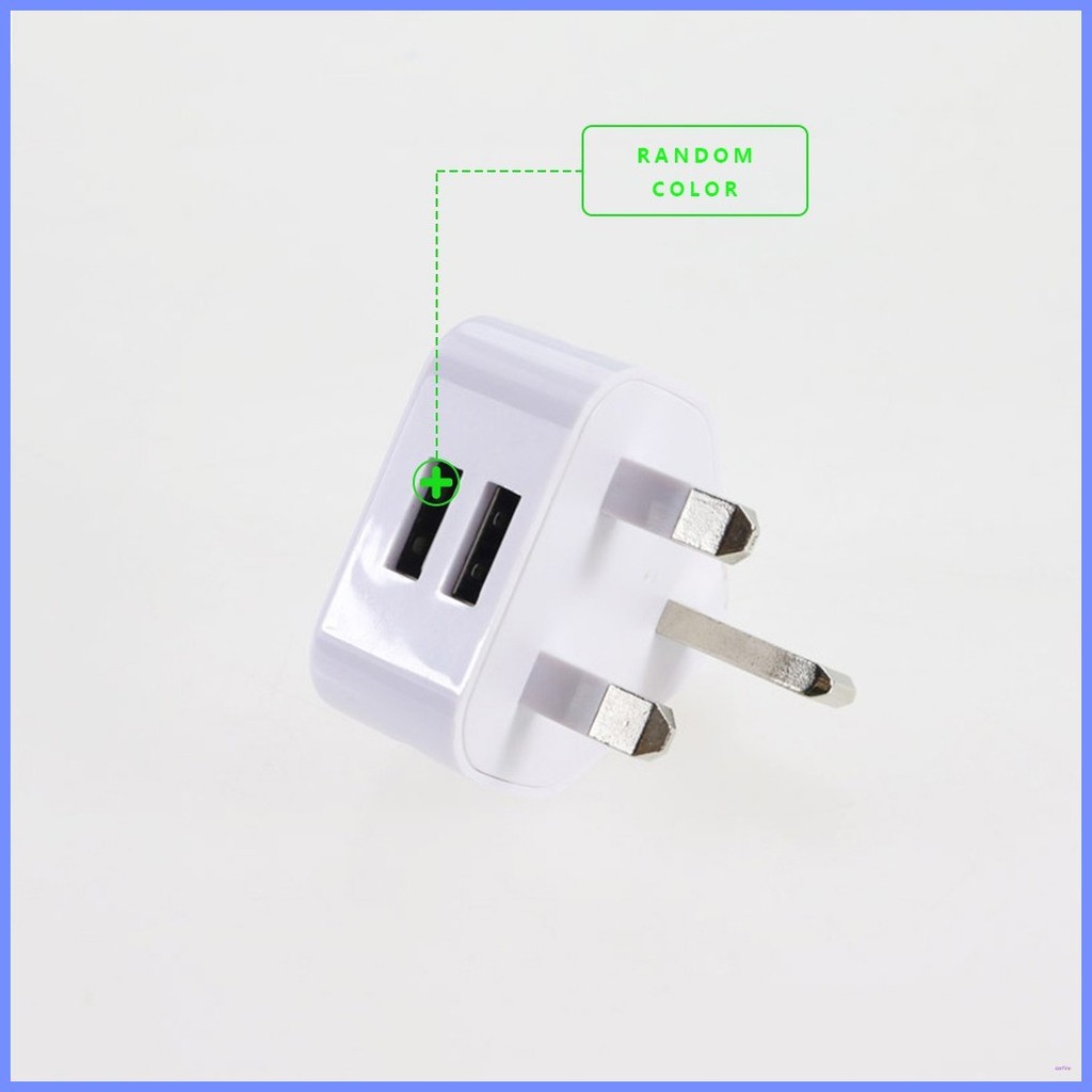 Triangle Plug Charger 2 Usb Type-A Port UK Plug Home Plug ChargerX@h ...