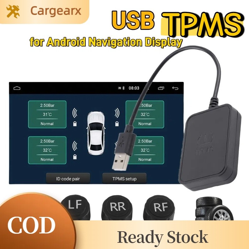 Car USB TPMS Android Tire Pressure Alarm Monitoring System for Car ...