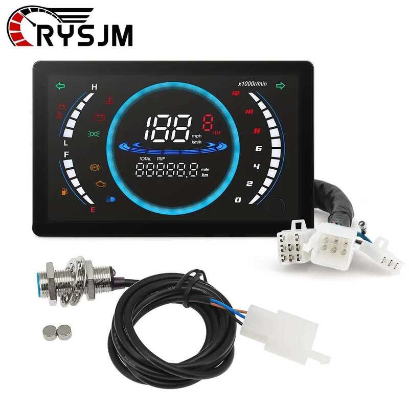 70 HD 3 Universal Motorcycle Speedometer Adjustable LED Moto Meter ...