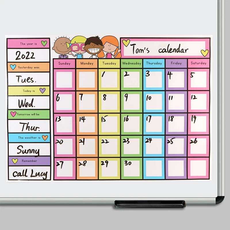 Tt Tt Magnetic Children Schedule Chart Erasable Rewritable Calendar ...