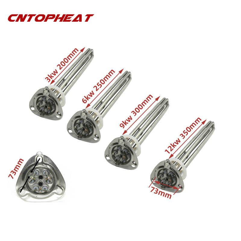 Triangle Flanged 73Mm Heater Element 220V/380V Stainless Steel Water ...