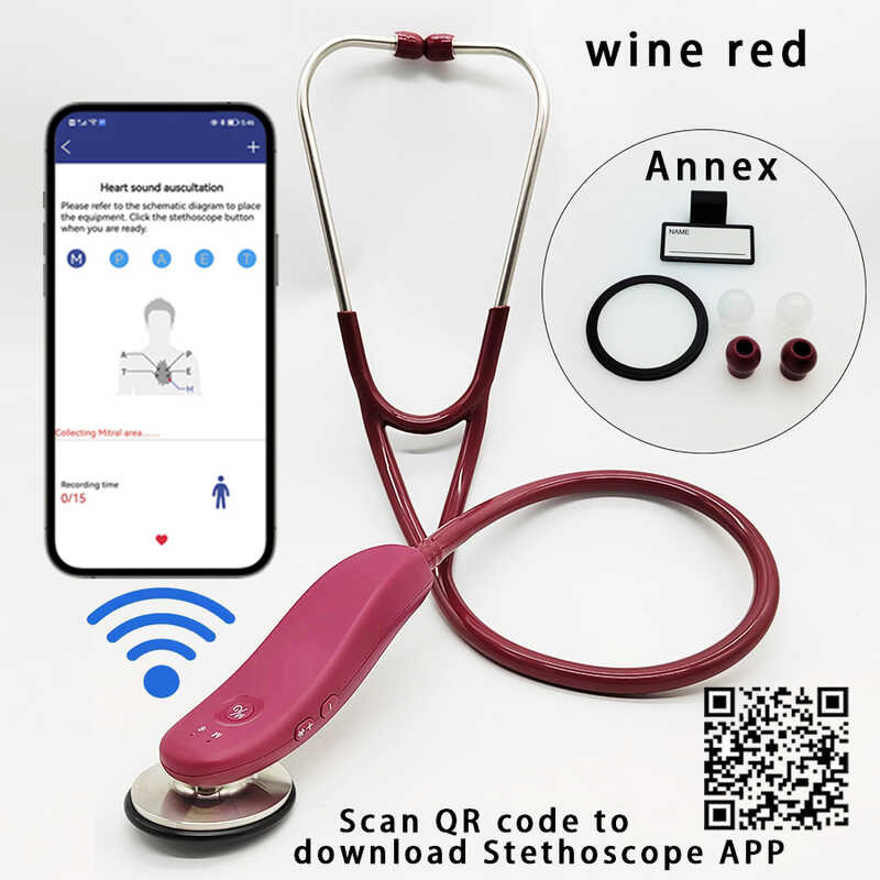 New APP Medical Bluetooth Digital Stethoscope Wireless Intelligent ...