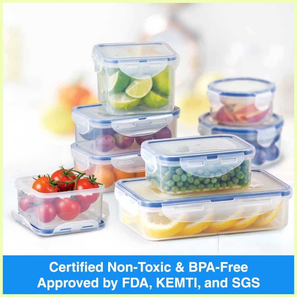 LocknLock Eco-Friendly Classic Airtight Rectangular Food Container with ...