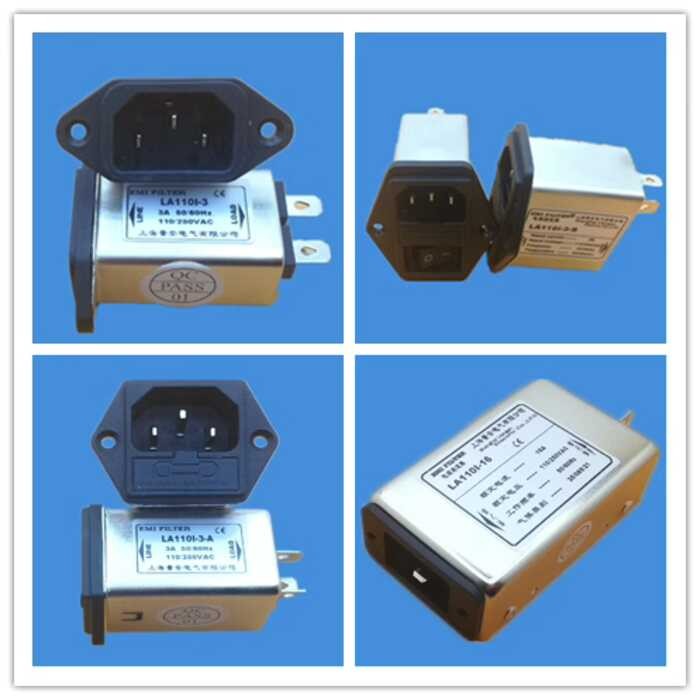 Power filter chassis, power socket, pin plug, fuse switch, anti ...