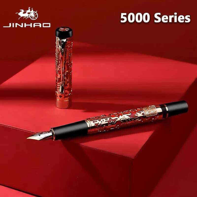 Tt Jinhao 5000 Metal Fountain Dragon Texture Carving Executive Writing ...