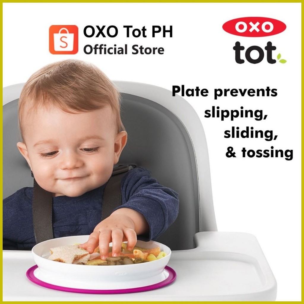 ∇ ☌ ♒ OXO Tot Stick and Stay Suction Plate ( oxotot toddler baby infant ...