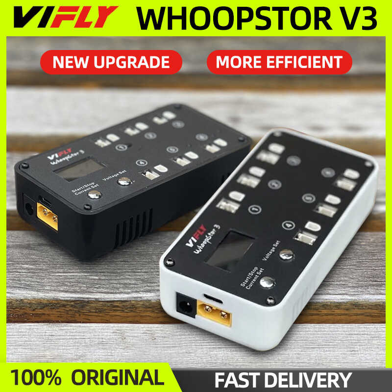 NEW VIFLY Whoopstor 3 V3 6 Ports 1S LIPO Lihv Battery Charger ...