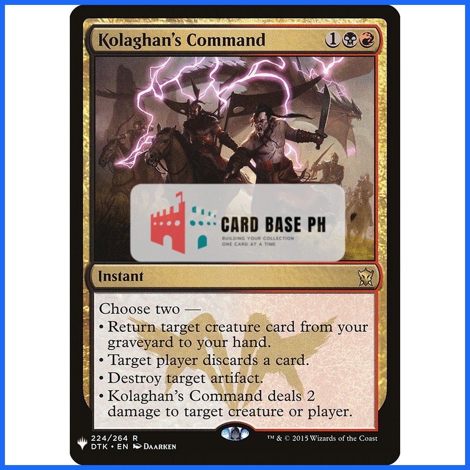 ⚠ ☩ Kolaghan's Command - Magic the Gathering Trading Card | Shopee ...