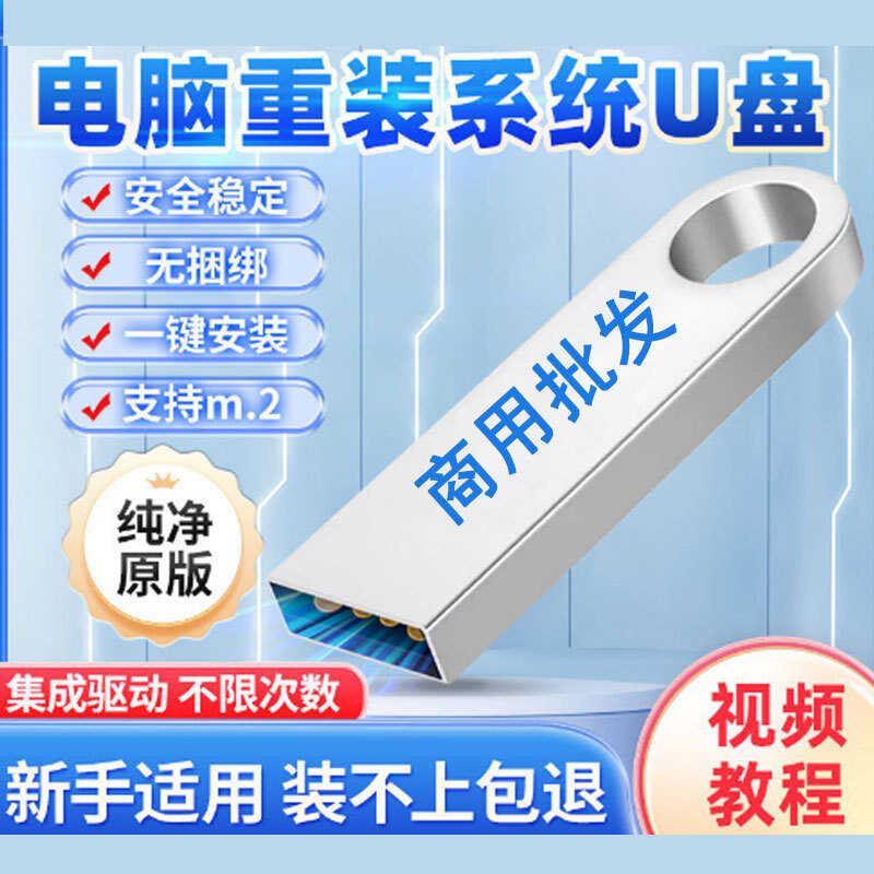 System 2 ☆ USB Flash Drive, Windows 10 Computer, Reinstall Windows 11, Windows 7, Pure ...