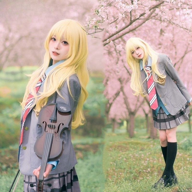 ZST Your Lie in April Miyazono Kaori Arima Kousei Cosplay Costume ...