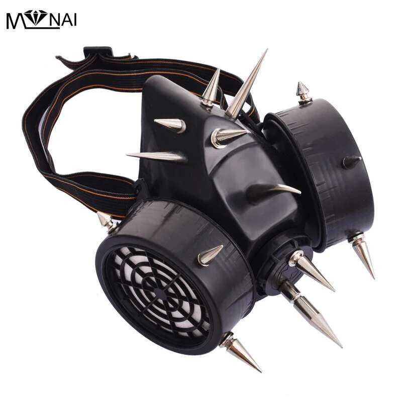 Tt Uni Steampunk Gothic Rivet Cosplay Face Punk Respirator Halloween ...