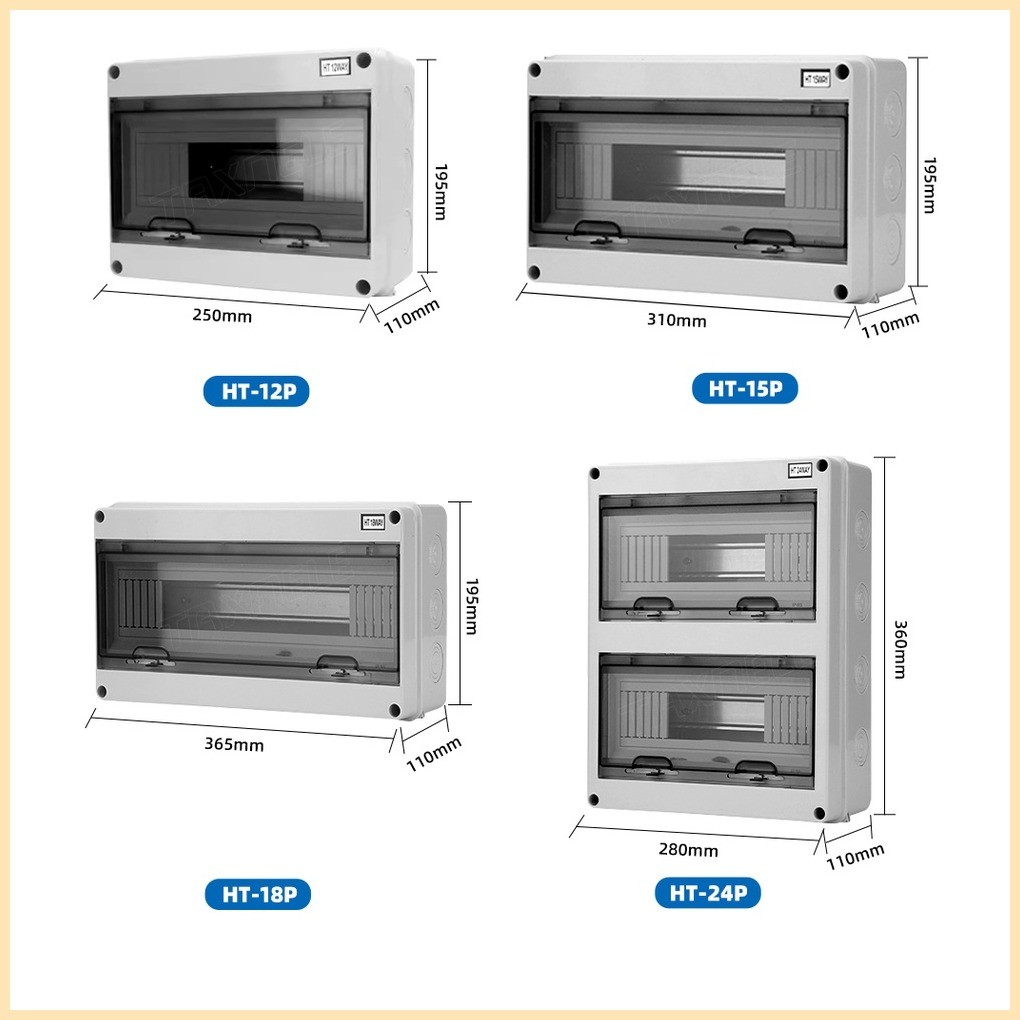 Outdoor Waterproof Electrical Distribution Box HT IP65 5 8 12 15 18 ...