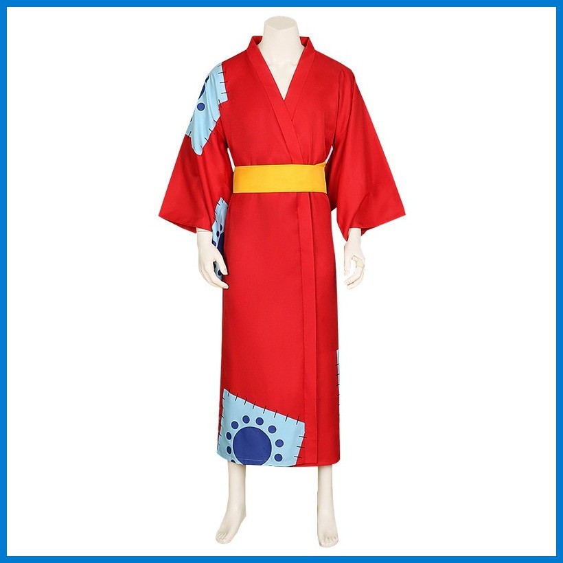 Anime One Piece Monkey D Luffy Kimono Suit Cosplay Costume Man Uniform ...