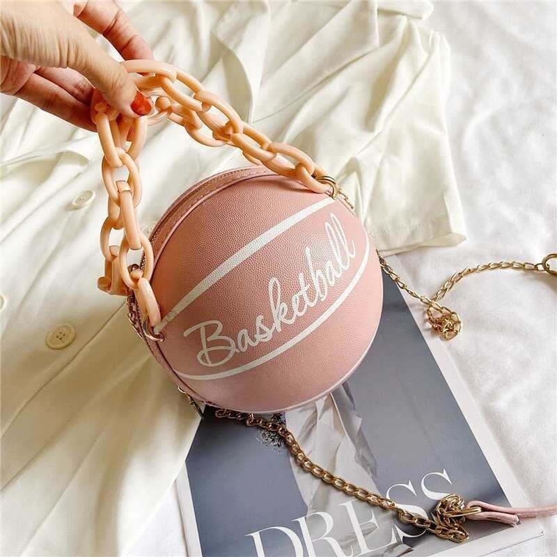 Personalized Round Ball Bag New Women S Bag Trendy Western Style Chain ...