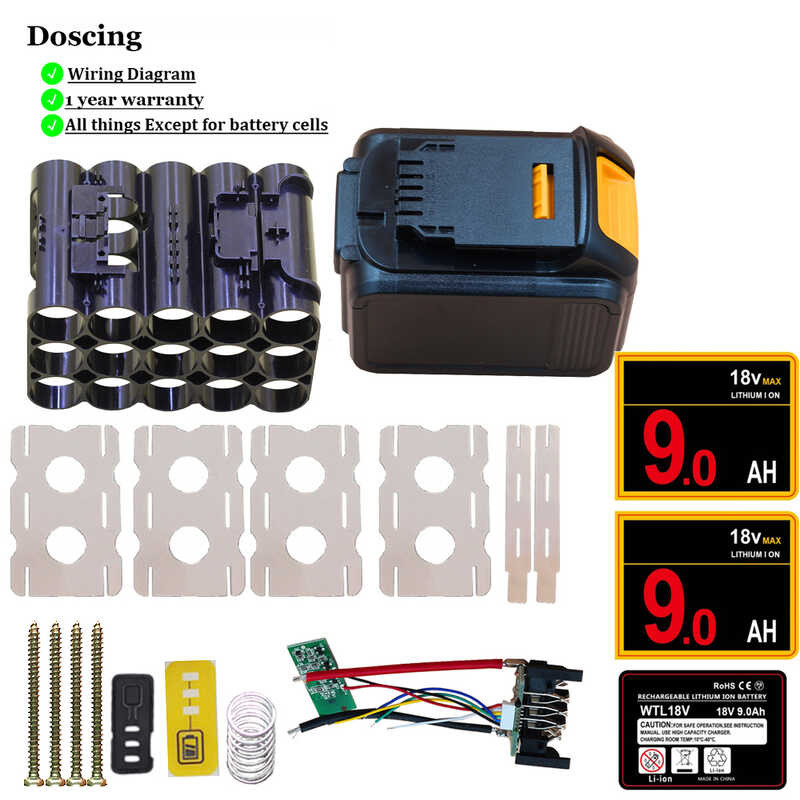 Li-Ion Dcb200 Battery Plastic Case PCB Charging Protection Circuit ...