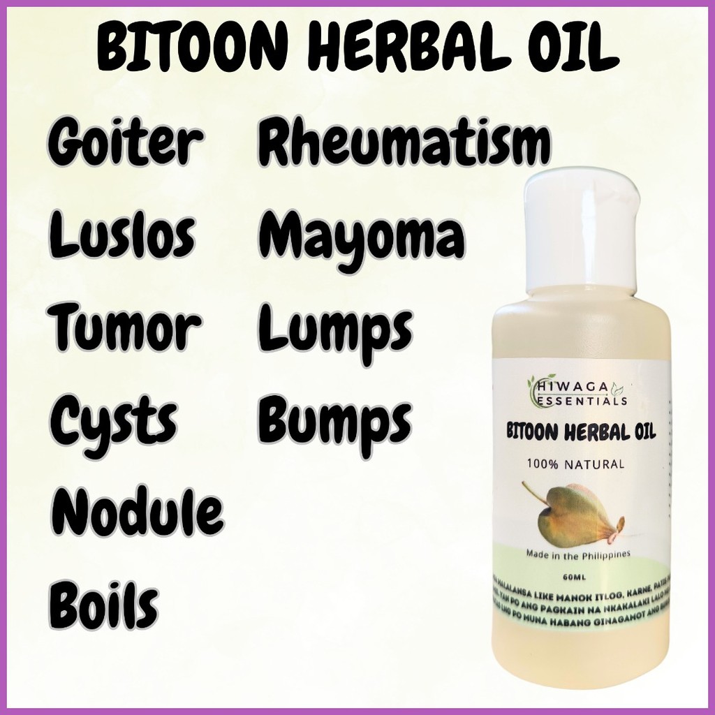 ⭐ [Hiwaga] Pure Bitoon Natural Herbal Oil 60ml | Gamot para sa | BUKOL ...