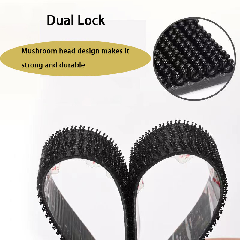 Hook And Loop Dual Lock SJ3550 Black And SJ 3560 Transparent Mushroom ...