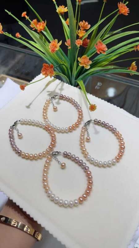 Natural Guangxi Beihai Pearl Bracelet Four Seasons Color Fashion ...