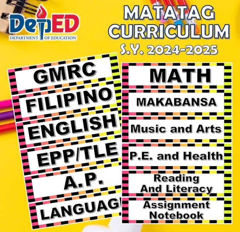 STICKER NOTEBOOK LABEL MATATAG CURRICULUM 2024-2025 | Shopee Philippines