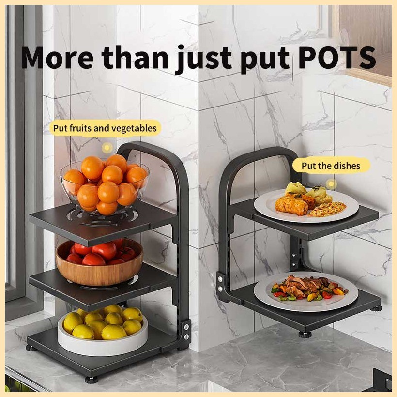 Kitchen Racks Storage Racks Pot Rack Adjustable Countertop stainless ...