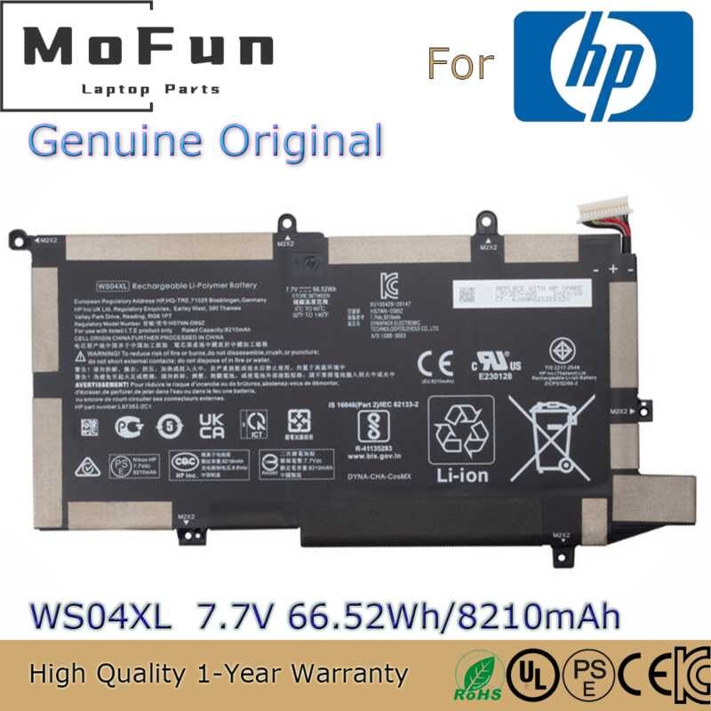 New Brand Original Ws04xl 7.7V 66.52Wh Laptop Battery For HP Spectre ...