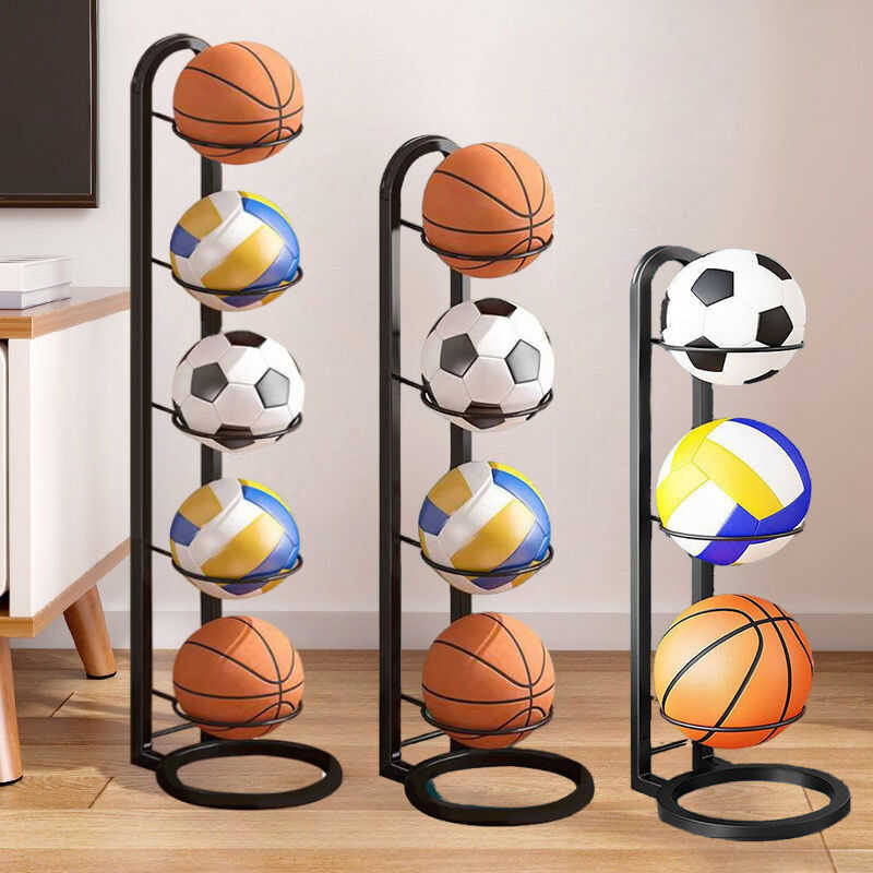 Ring Basketball Storage Football Volleyball Rugby Ball Organizer Rack 3 ...