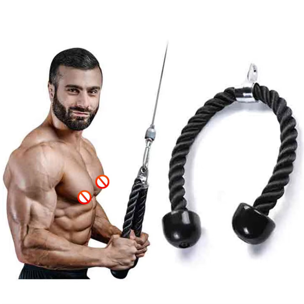 Double Handle Tricep Rope Pull Down Cord For Bodybuilding Exercise Gym ...