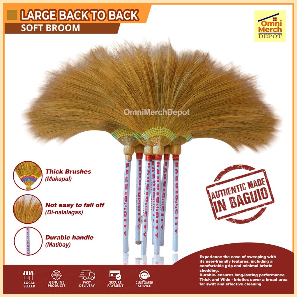 Large (Back to Back) Soft Broom Walis Tambo Makapal & Matibay Durable ...