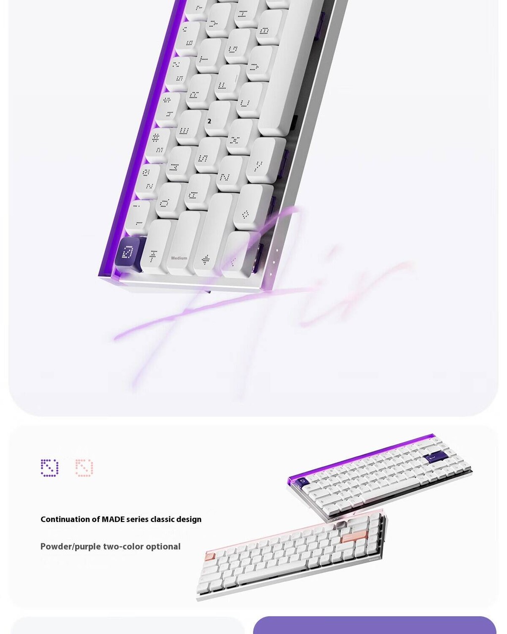 MelGeek MADE68 AIR Low magnetic axis keyboard TTC mini Magneto axis ...