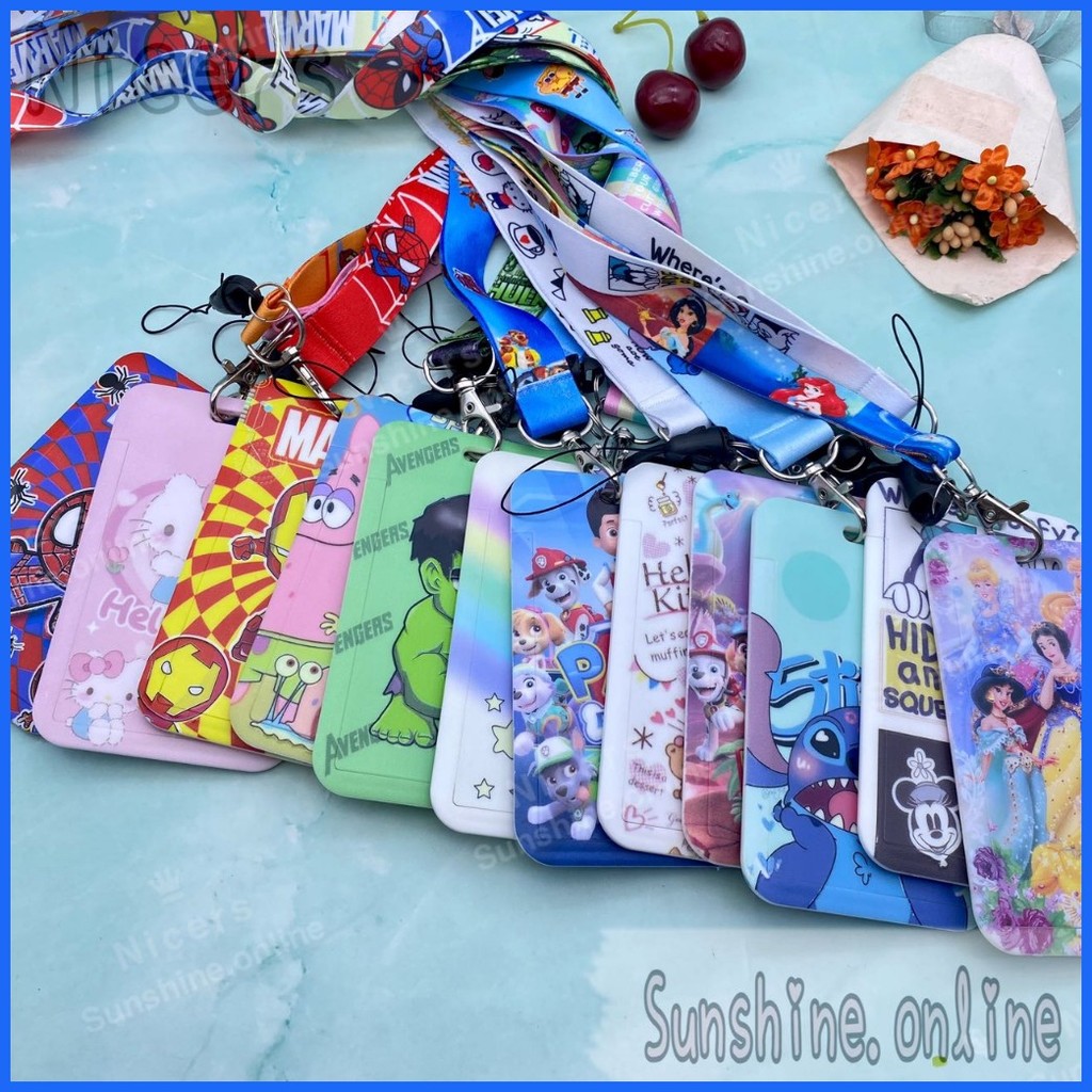 7175 20mm Cute Cartoon character ID Card Holder Sliding Card Holder ...