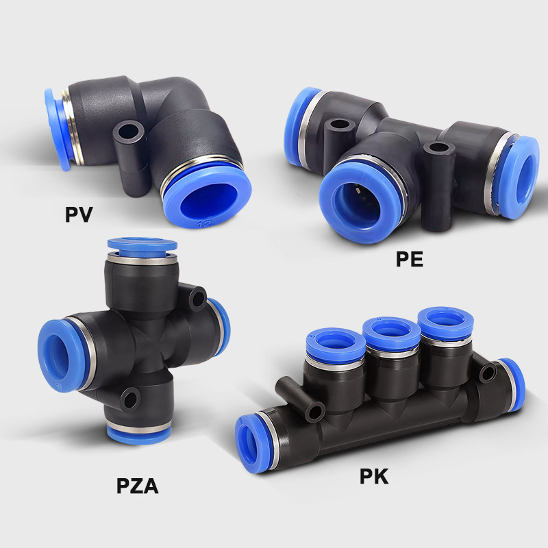 PK Pneumatic Air Fittings PZA Quick Joint PE PY Pipe Connector PV Push ...