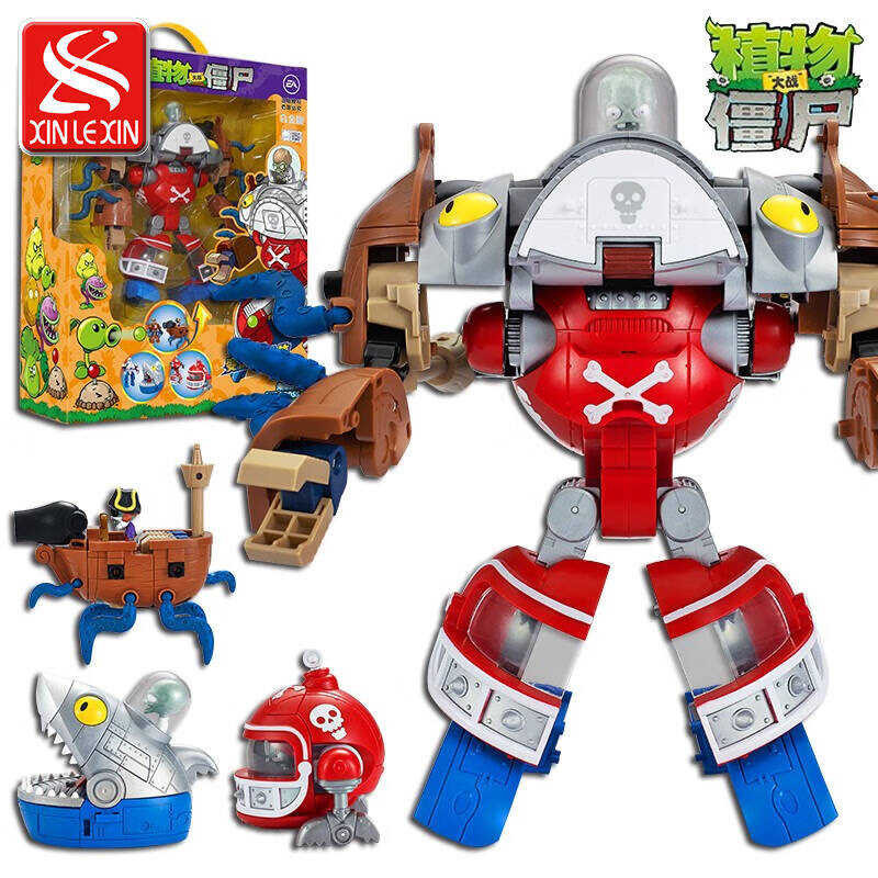 Plants 3 6B Transforming Vs. Zombies Toy Combination Assembly Mech ...