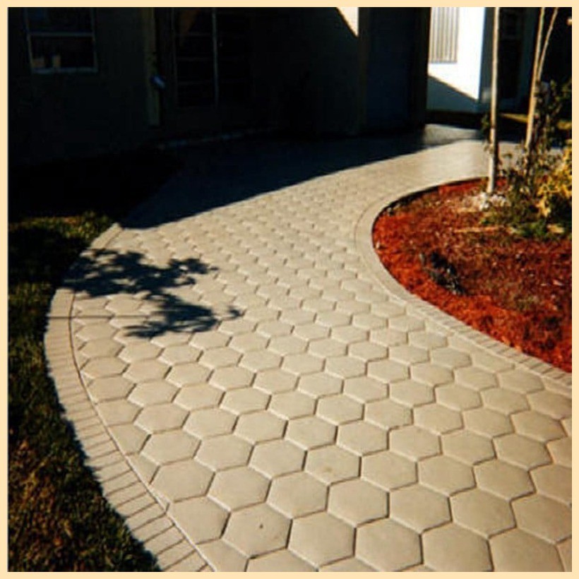 Hexagon Pavement Mold Walk Concrete Mould Molds Floor Road Stepping ...