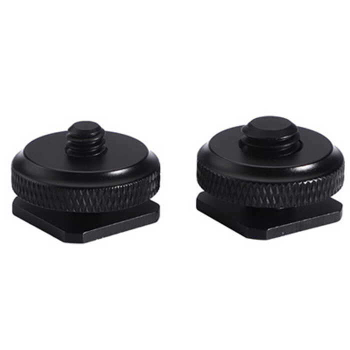 Metal hot cold shoe standard 1/4 double-layer nut upper and lower ...