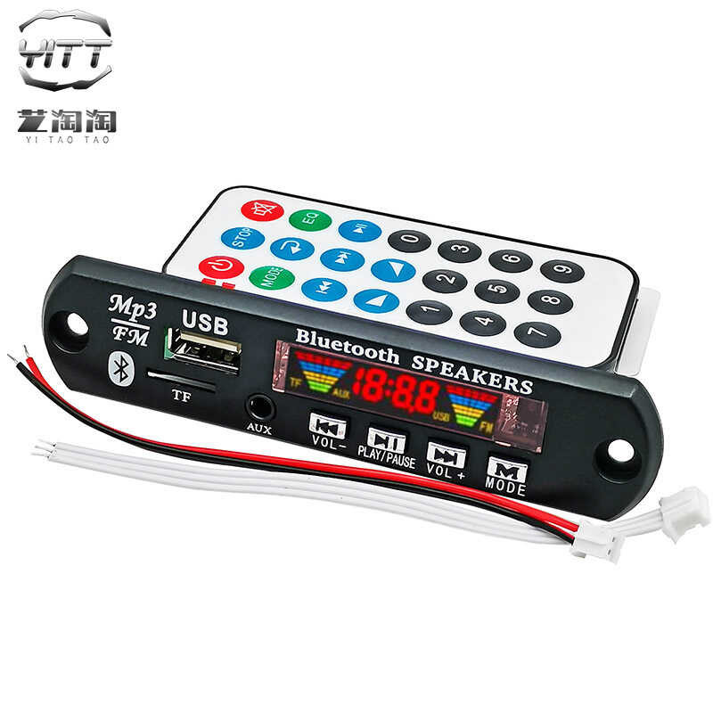 Bluetooth 5.2 amplifier MP3 decoding board FM radio motherboard dual ...