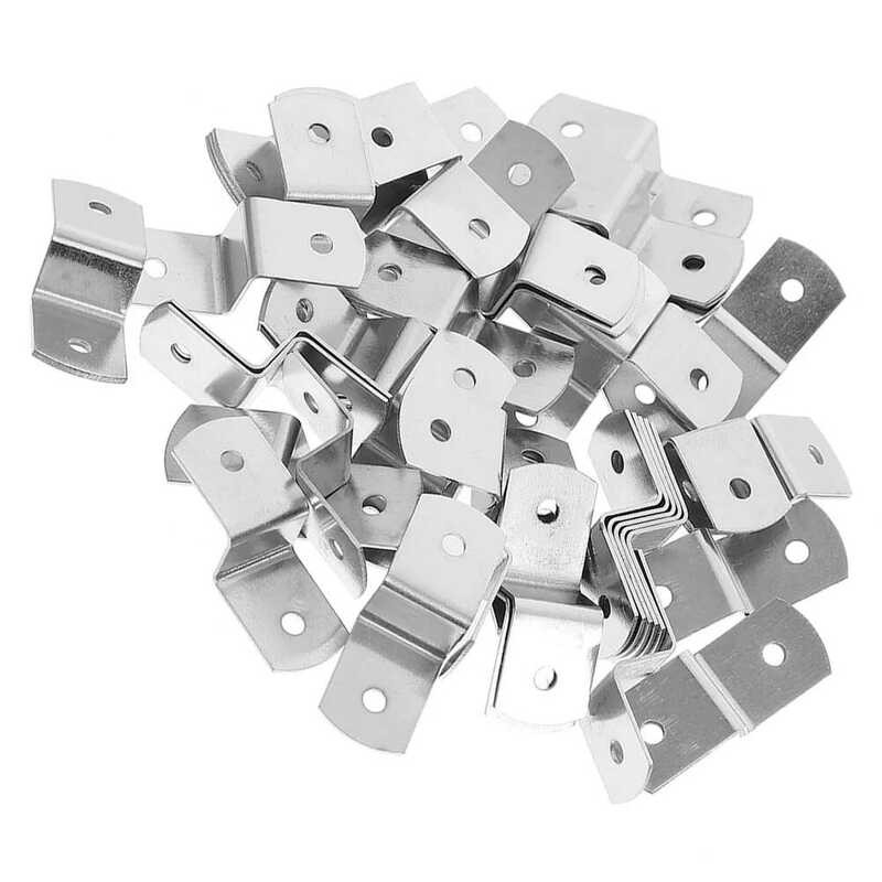 50Pcs Z Bracket Hardware Hooks Sier Corner Picture Frame Fasteners ...