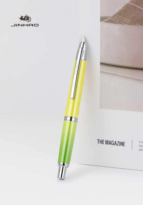 JINHAO 10 Press Fountain Retractable Ef/F Nib Metal With Clip Writing ...