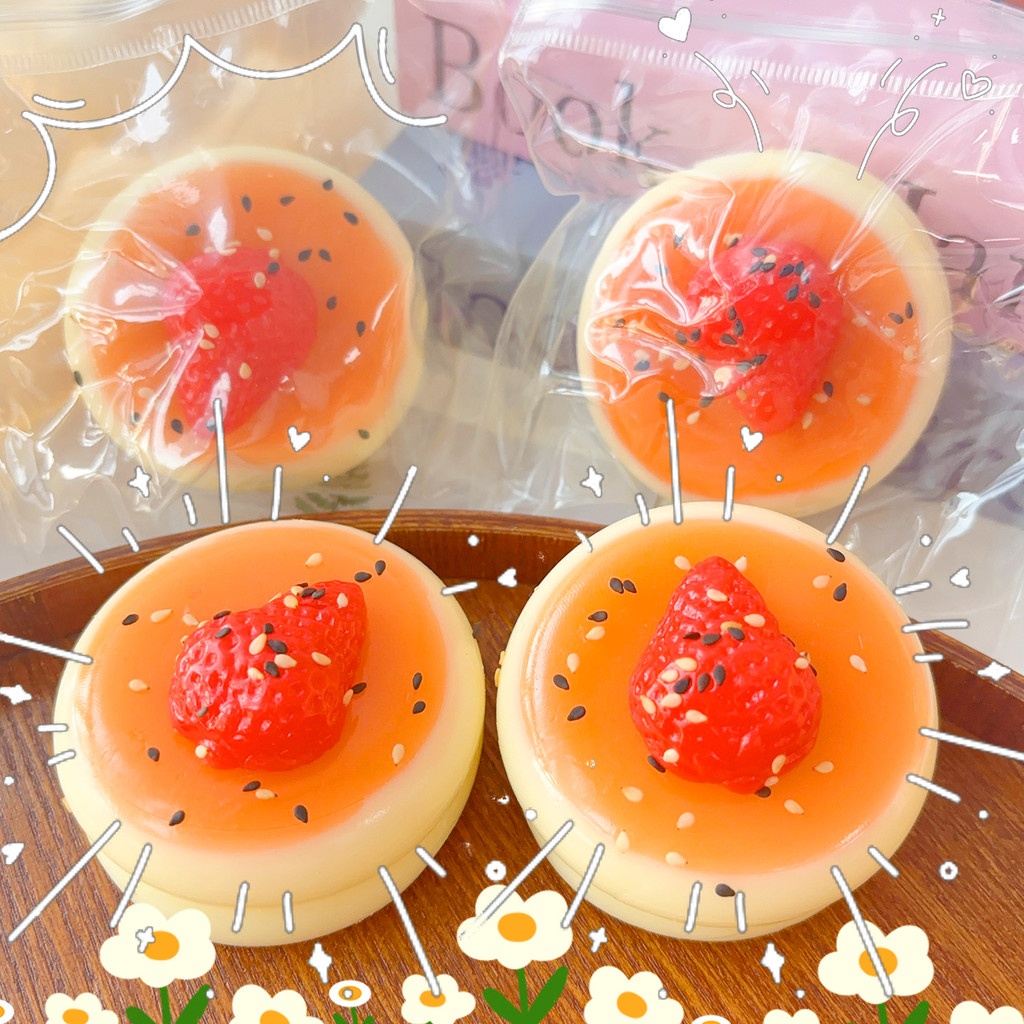 Cute Strawberry Cream Crispy Dessert Stress Relieving Toys - Children ...
