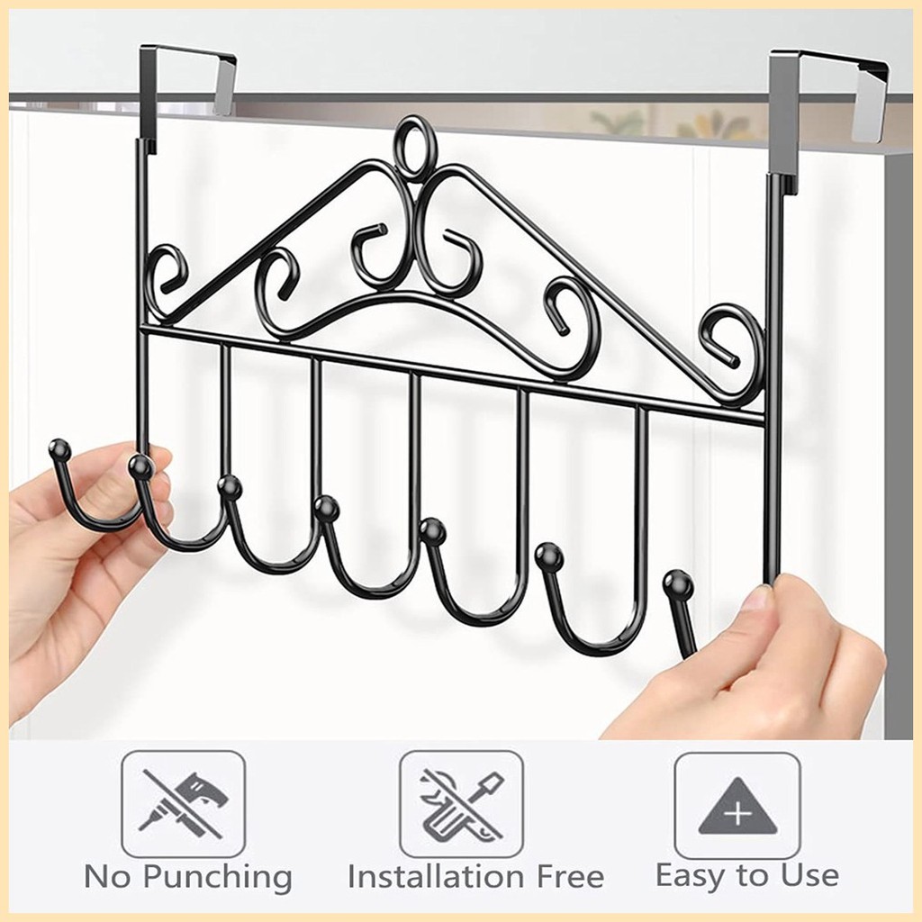 Door Hanger Organizer Bag Hook Wall Sabitan ng Damit Door Hook for ...