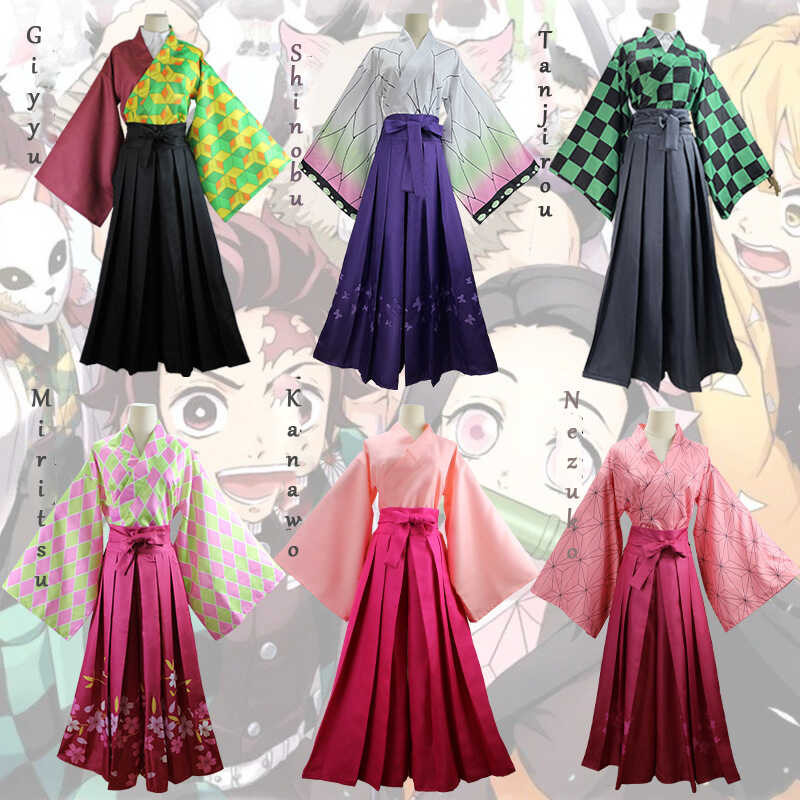Slayer Demon Kimono Anime Cosplay Japanese Traditional Clothing Nezuko ...