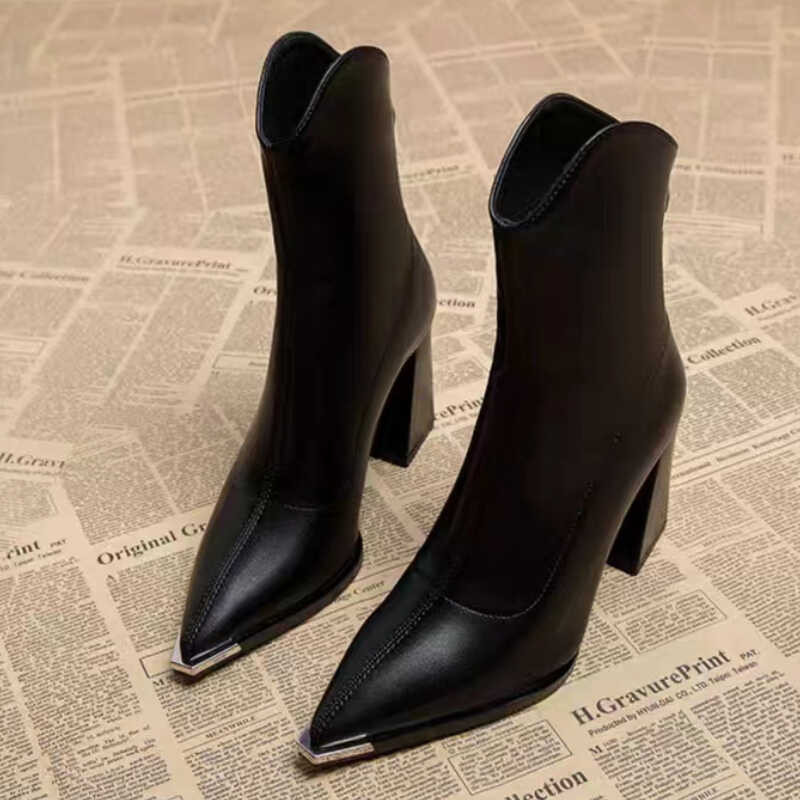 High 2024 Winter Heels Sexy Women Shoes Chunky Ankle Boots Fashion New ...