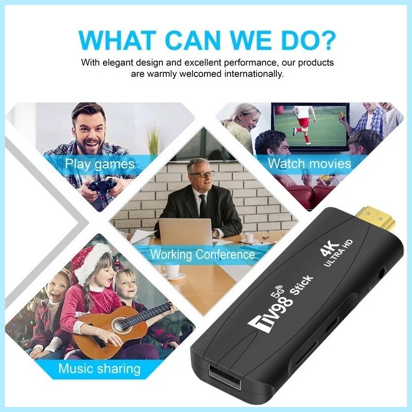 ∈ Android Smart TV Stick For Non Smart TV Plus Box Complet Set 4K HD 2 ...