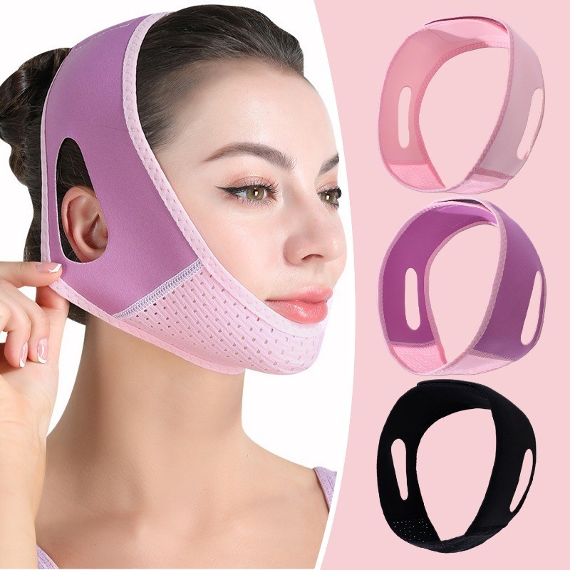 V-Shaped Face Lifting Strap - Adjustable Facial Contour Belt - Double ...