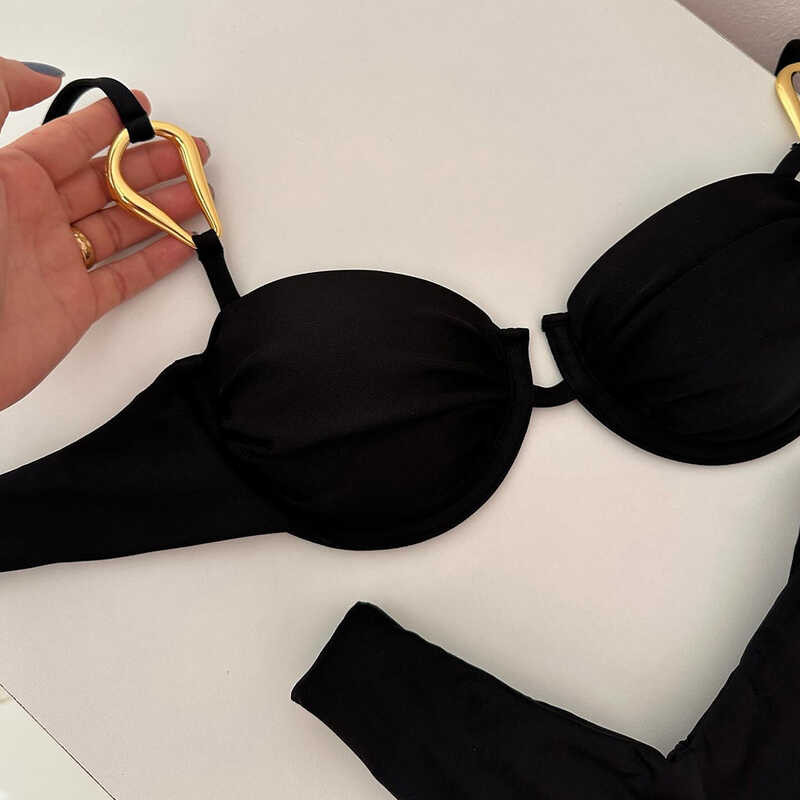 2024 Black Sexy Women Swimsuits Female Swimwear Micro Bikini Set ...
