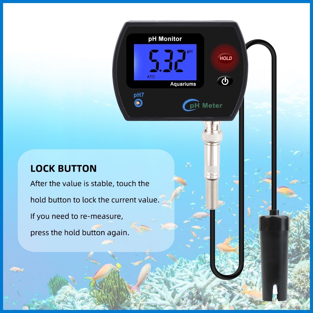 PH Meter for Water Digital PH Temperature Meter Accurate Wall Mounted ...
