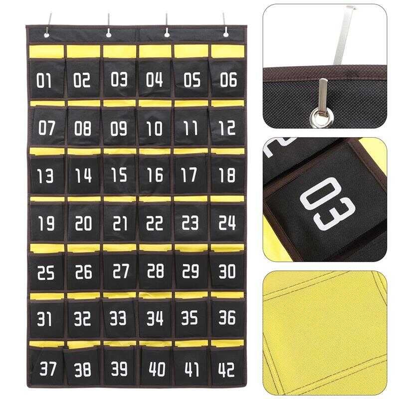 Pockets 36 Numbered Organizer Classroom Pocket Chart For Calculators ...