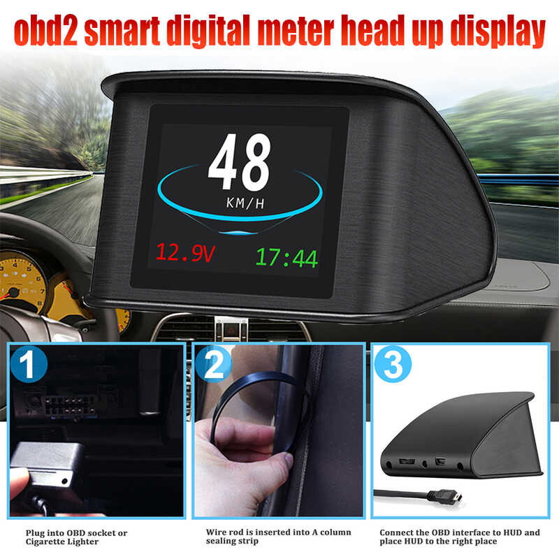 Obd2 Hud Headup Display for Car Smart Gauge Car Head-up Display Digital ...