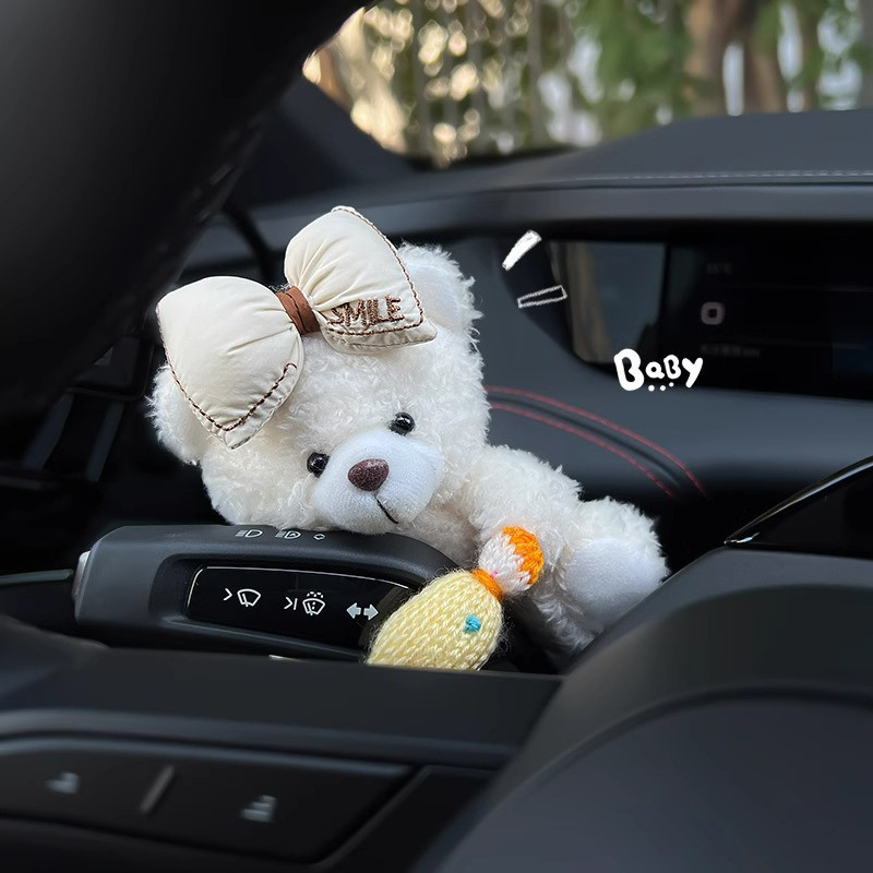 Plush Cute Bear Puppy Clutch Decoration Car Wiper Turn Signal Switch ...