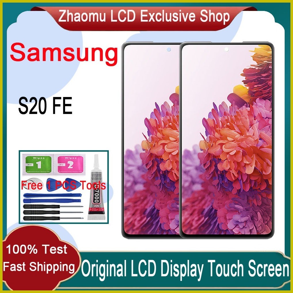 ♨ Original AMOLED Samsung Galaxy S20 FE 4G 5G LCD Display Touch Screen With Frame Replacement ...