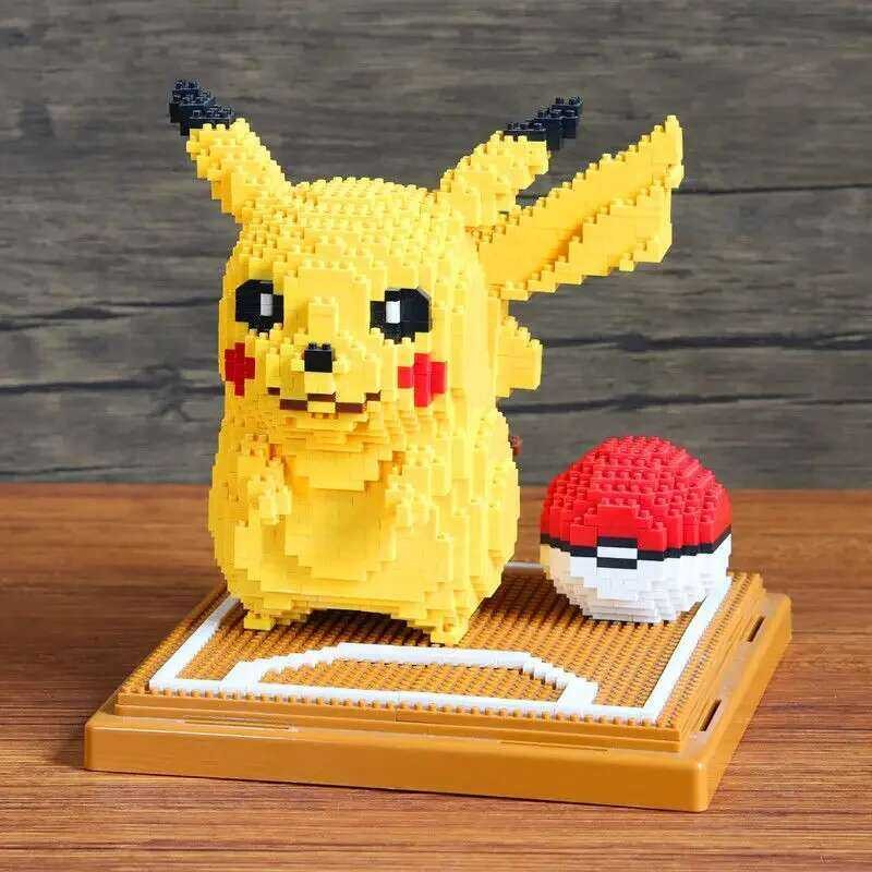 Tt Pikachu Micro Building Blocks LNO 157 Poke 3D Model Anime Dia Mini ...